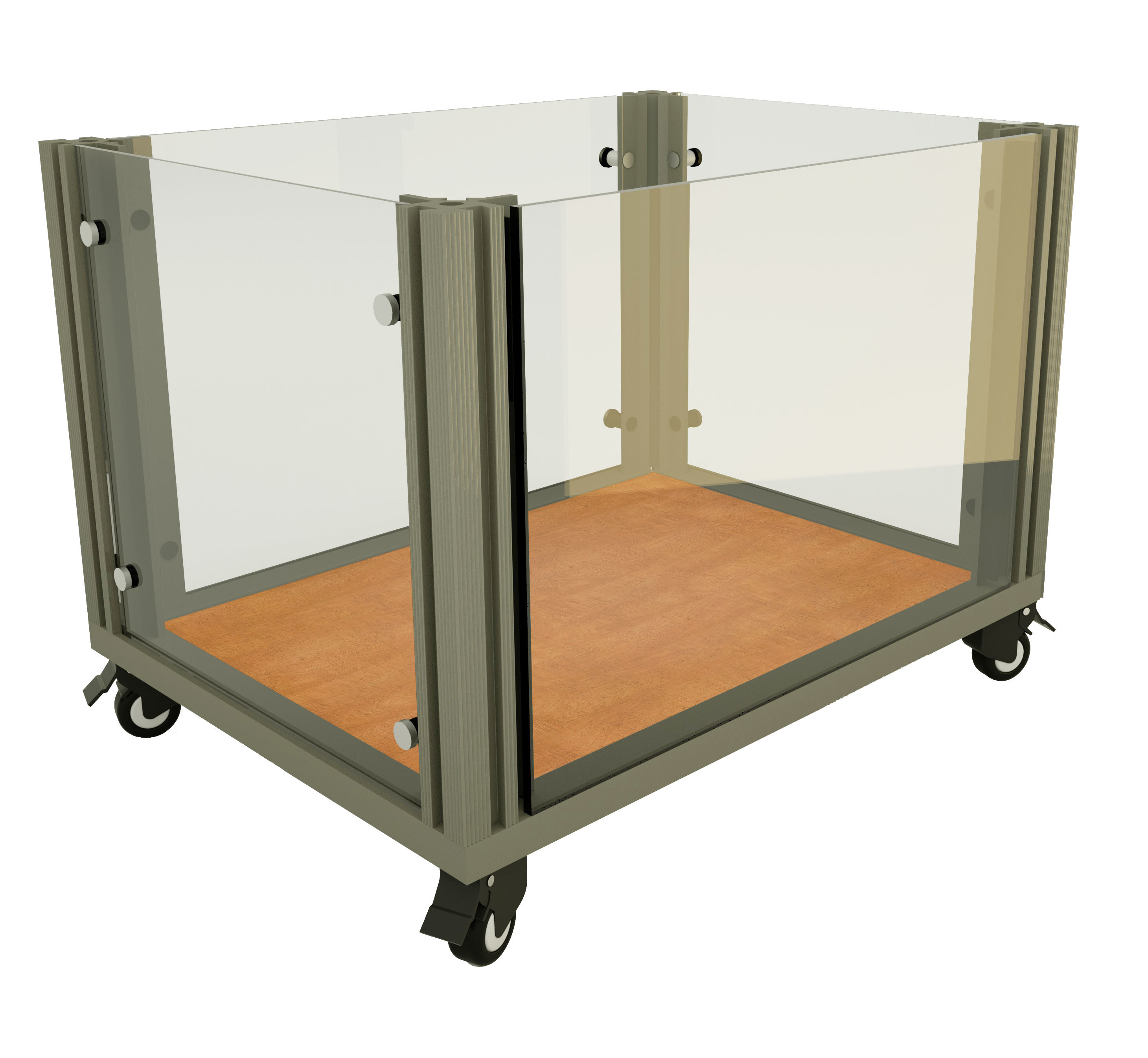 Sliding Door Metal Pet Cage With Removable Tray Mesh Panels 4 Wheels