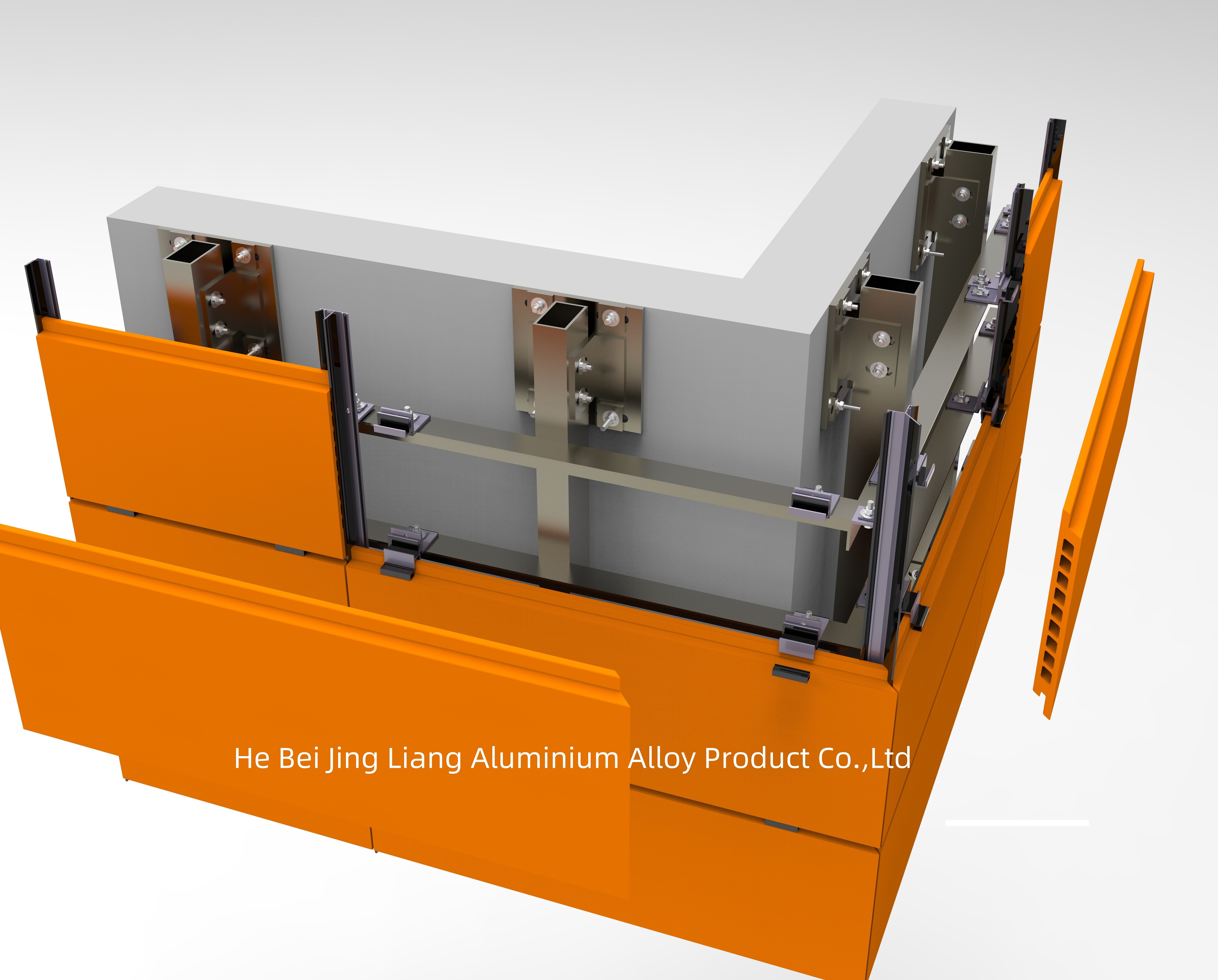 Aluminum Bracket Cladding Support System Wall Mounted Stone Cladding System