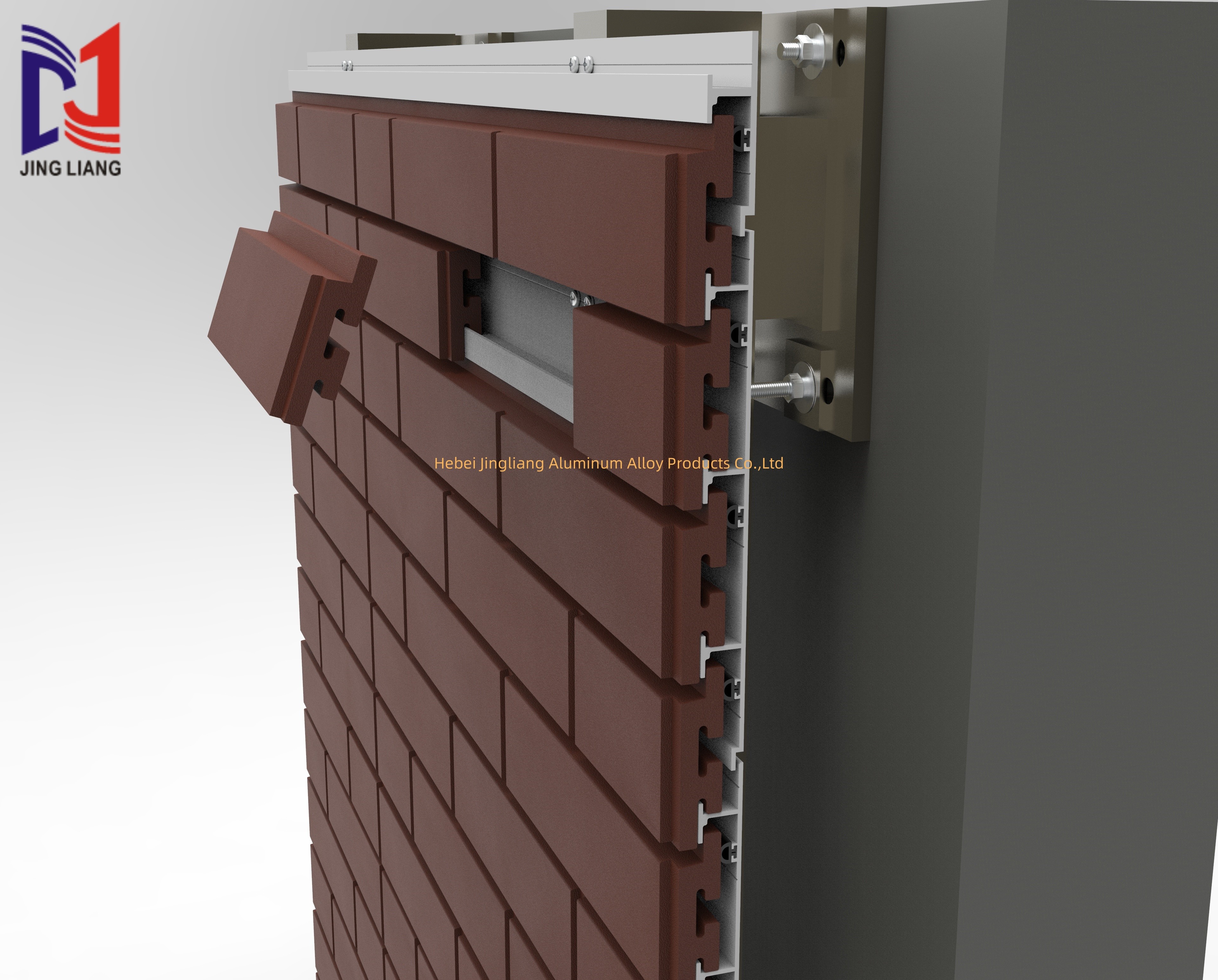 Terracotta Brick Waterproof Panel Ventilated Facade Support System